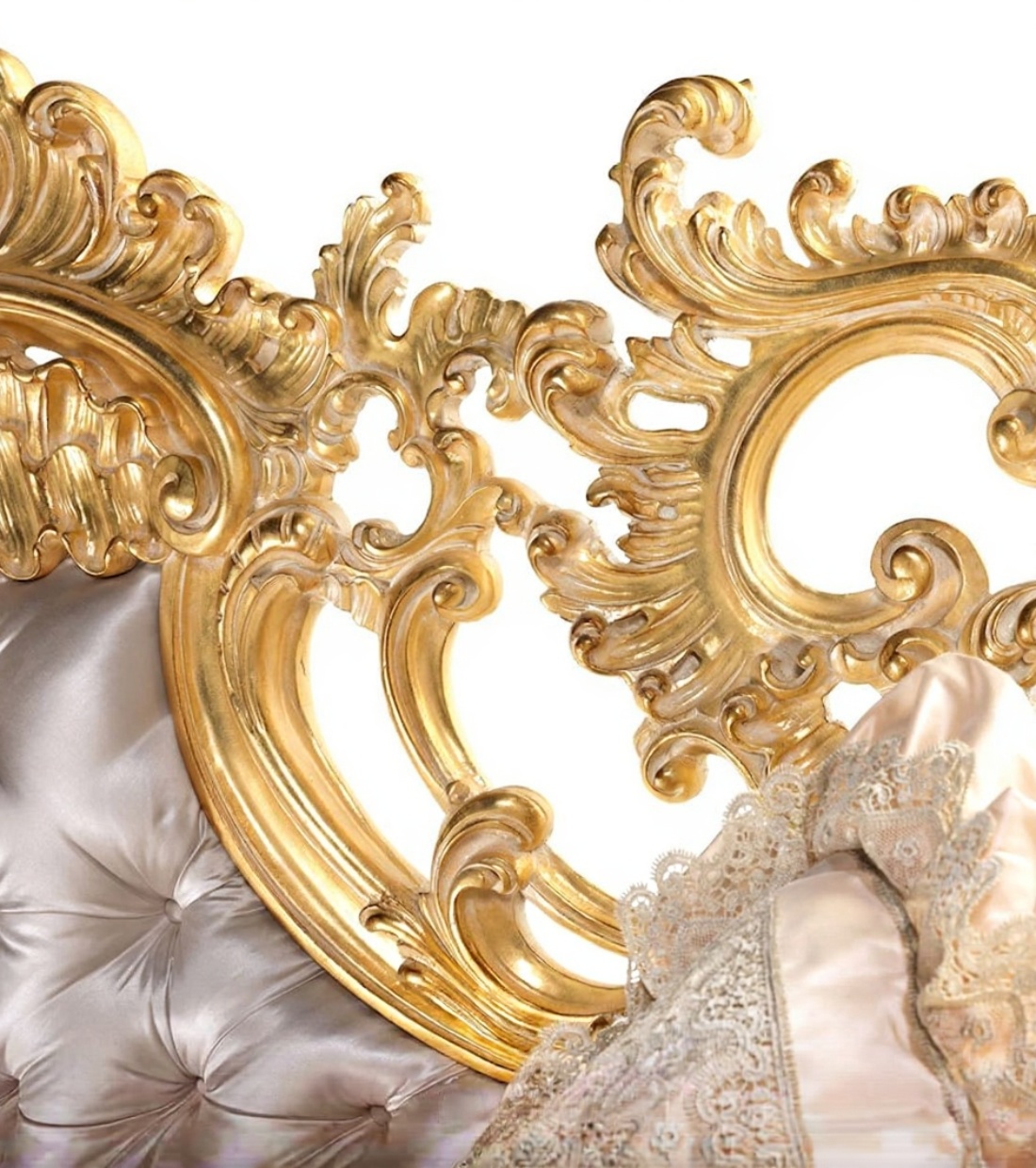 Buy Neoclassical Elegance Bedroom Set – Graceful Design in Wood & Gold