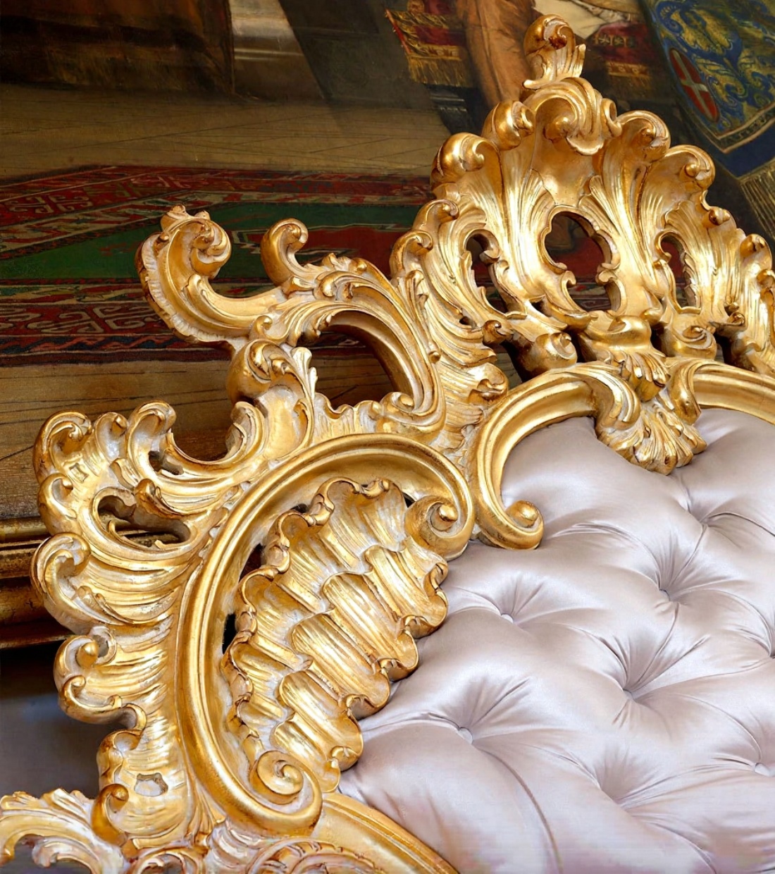 Buy Neoclassical Elegance Bedroom Set – Graceful Design in Wood & Gold