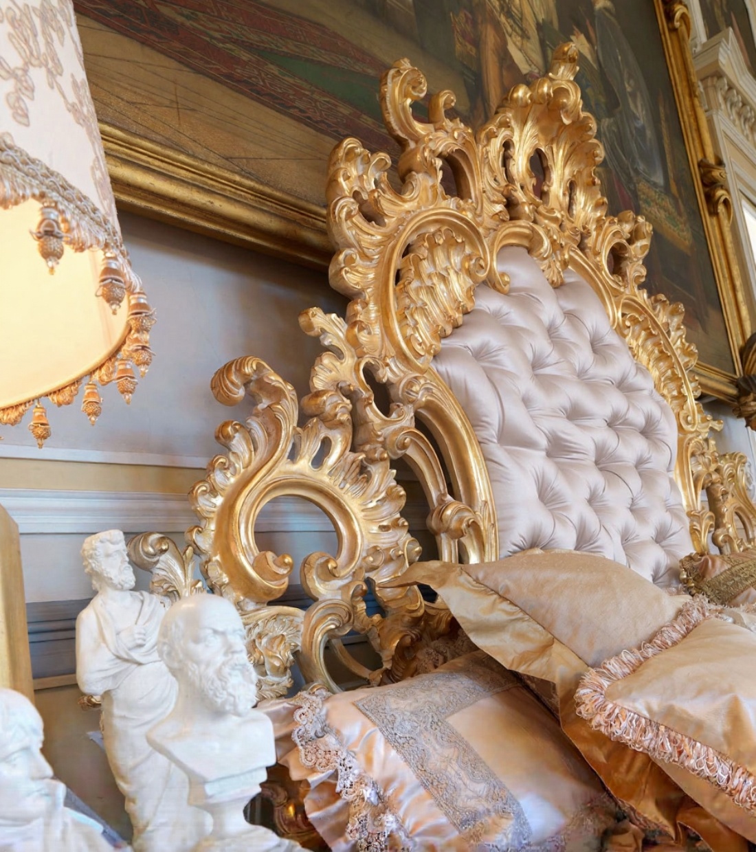 Buy Neoclassical Elegance Bedroom Set – Graceful Design in Wood & Gold