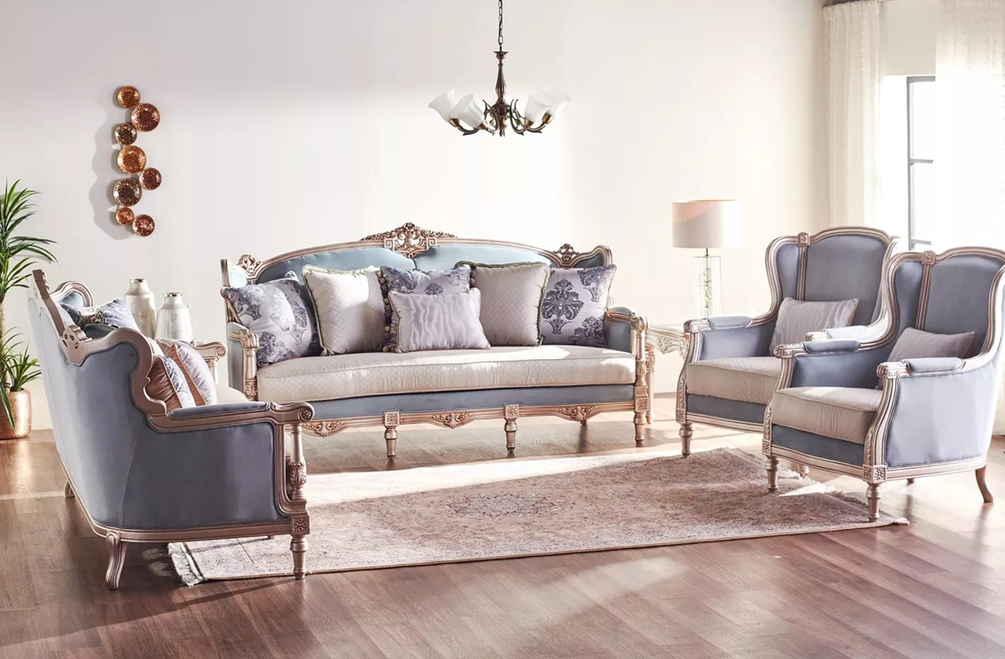Luxury Colonial Sofa Set – Traditional Living Room Furniture