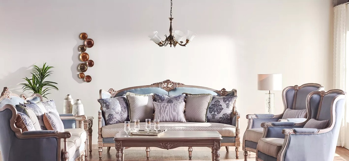 Luxury Colonial Sofa Set – Traditional Living Room Furniture