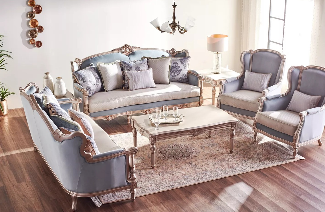 Luxury Colonial Sofa Set – Traditional Living Room Furniture